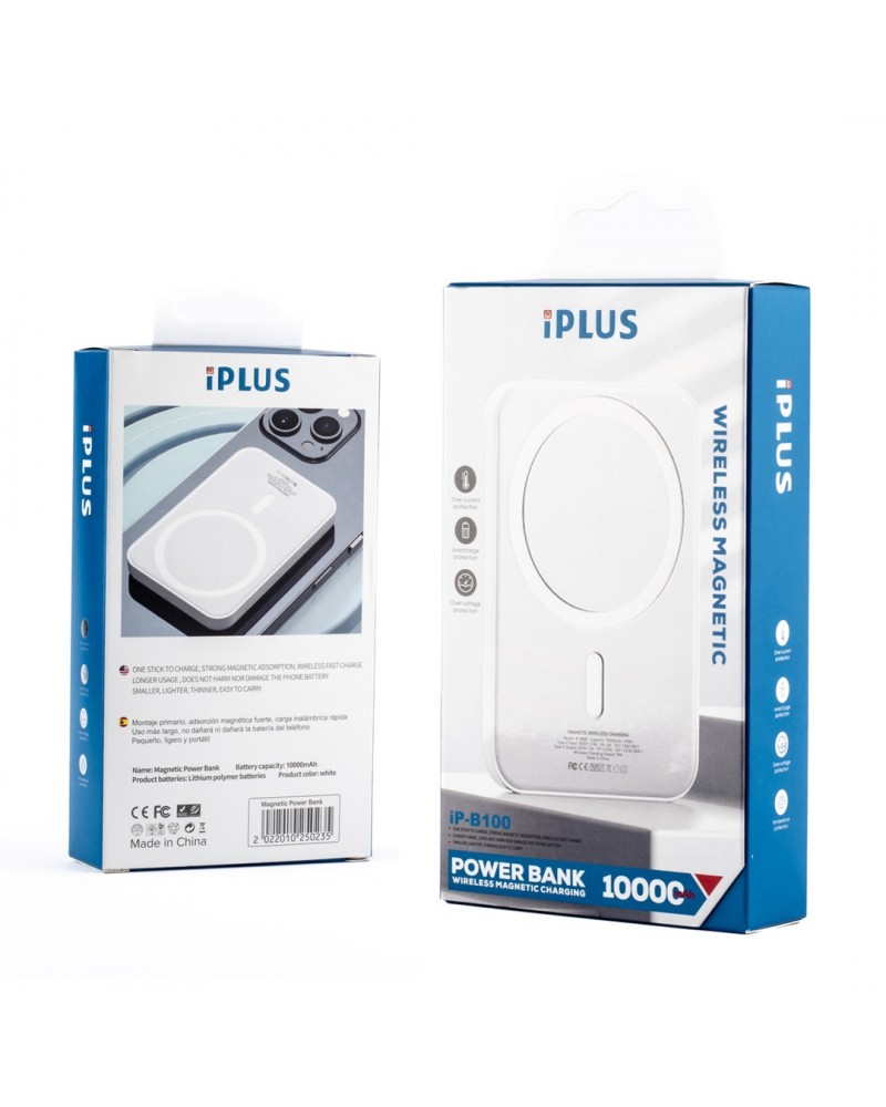 Iplus iP-B100 مغناطيسي لاسلكي بور بانك